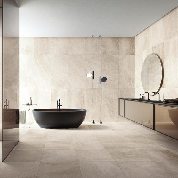 Multistone look ceramic tiles