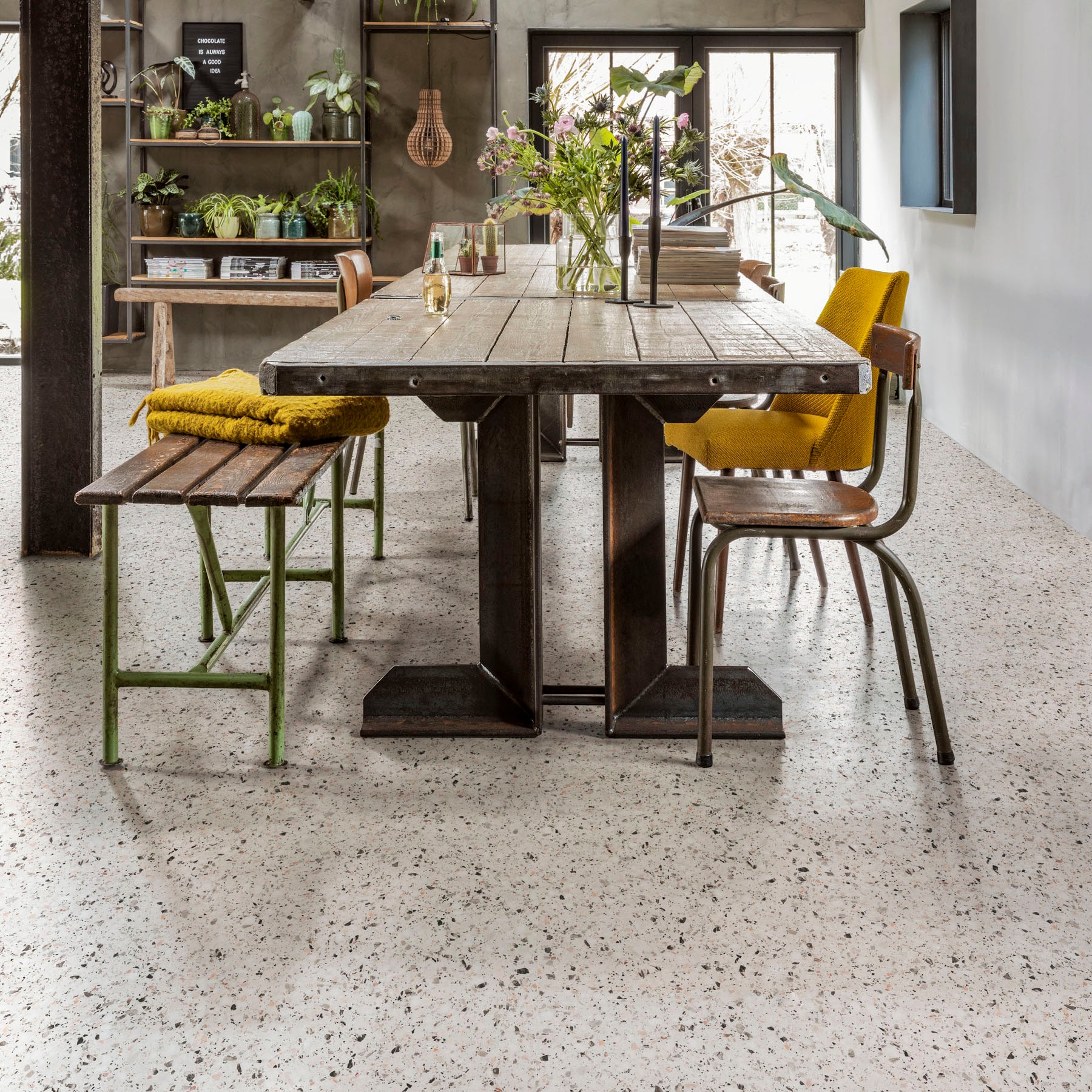 Terrazzo look pvc/vinyl floors